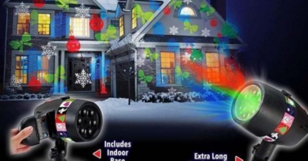 Лазерен прожектор Star Shower Slideshow с 12 форми за декорация